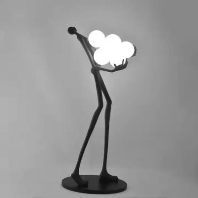 China Home Creative Design Humanoid Art Sculpture Floor Light Hotel Lobby Living Room Large Decor Standing Floor Lamps for sale