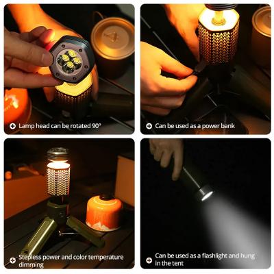China Folding Retractable Multi Rechargeable Outdoor Camping Led Portable Hiking Light LED Night Table Desk Lamp for sale
