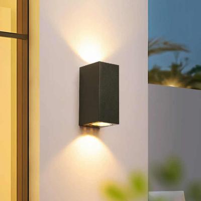 China Rectangle Modern LED Wall Lamp Dimmable LED Wall Sconce Light 12W Waterproof IP65 for sale