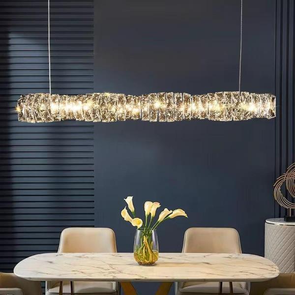 Quality Warm Romantic Rose Gold Bedroom Living Room LED Pendant Light Acrylic Restaurant for sale