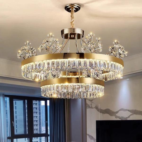 Quality Hotel Villa LED Pendant Light , Restaurant Luxury Modern Crystal Chandelier For for sale