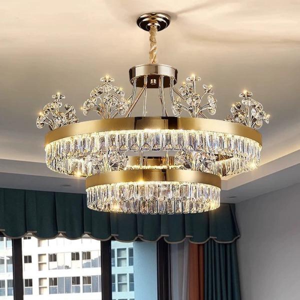Quality Hotel Villa LED Pendant Light , Restaurant Luxury Modern Crystal Chandelier For for sale
