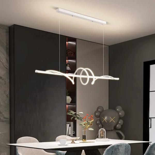 Quality Simple Modern LED Pendant Light Creative Twist LED Strip Light Hanging Chandelier Lights for sale