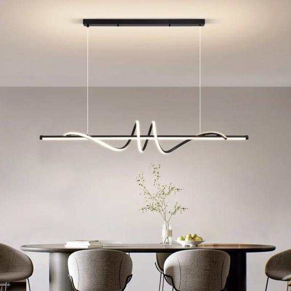 Quality Simple Modern LED Pendant Light Creative Twist LED Strip Light Hanging for sale