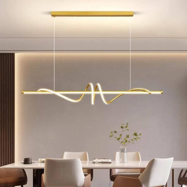 Quality Simple Modern LED Pendant Light Creative Twist LED Strip Light Hanging for sale