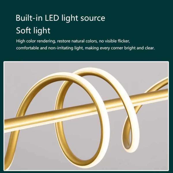 Quality Simple Modern LED Pendant Light Creative Twist LED Strip Light Hanging for sale