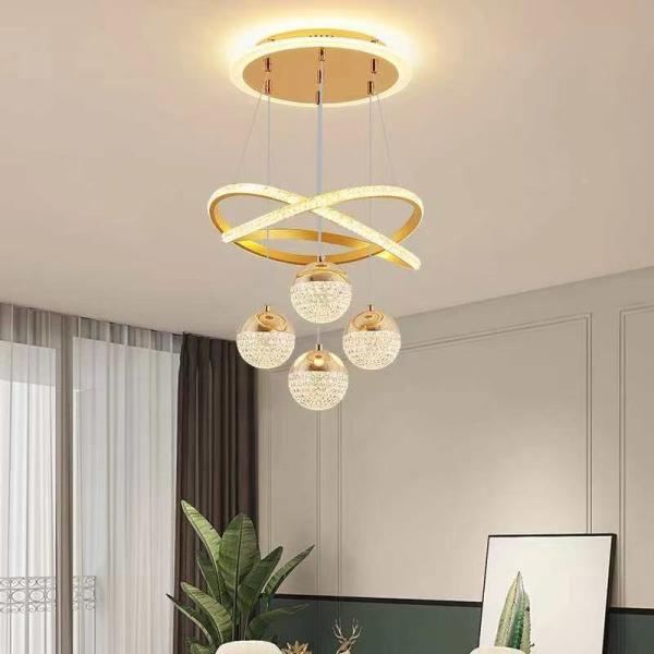 Quality Home Acrylic Staircase Pendant Chandelier Lighting For Living Room Restaurant for sale