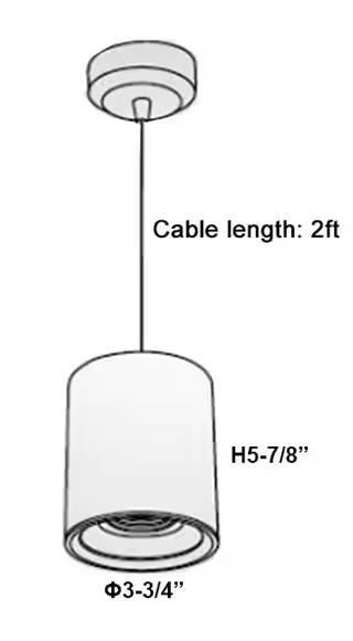 Quality Aluminum Cylinder LED Track Light Round Surface Downlight Hanging Linear Pendant for sale