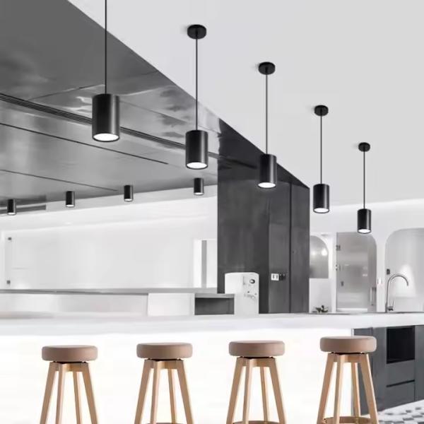 Quality Aluminum Cylinder LED Track Light Round Surface Downlight Hanging Linear Pendant for sale