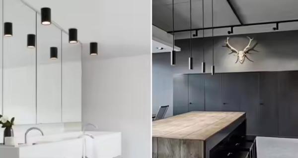 Quality Aluminum Cylinder LED Track Light Round Surface Downlight Hanging Linear Pendant for sale