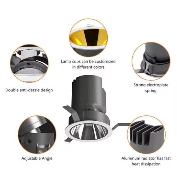 Quality LED Cabinet Spot Light 15W Frame Round LED Ceiling Lamp AC Neon Spot Light for sale