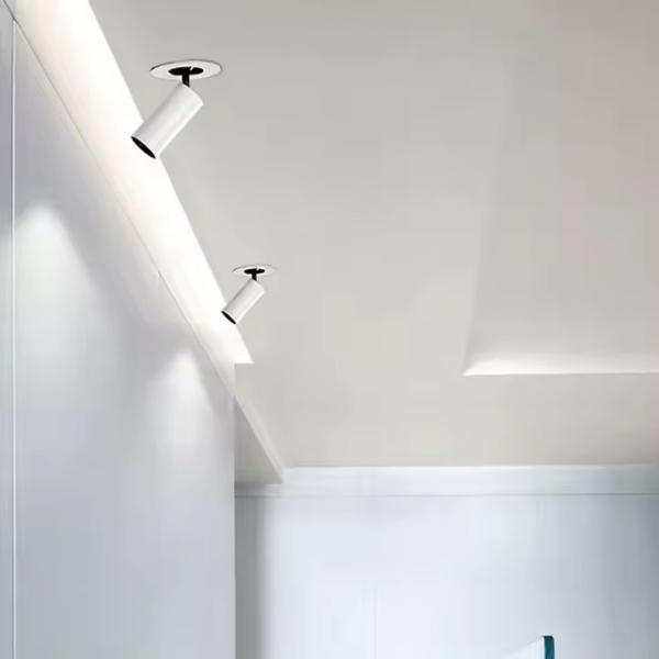 Quality Adjustasble Recessed LED Spotlights 10W 15W 25W 30W COB Retractable Downlight for sale