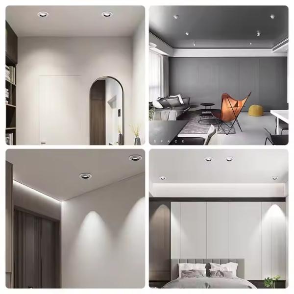 Quality Adjustasble Recessed LED Spotlights 10W 15W 25W 30W COB Retractable Downlight for sale