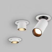 Quality Adjustasble Recessed LED Spotlights 10W 15W 25W 30W COB Retractable Downlight for sale