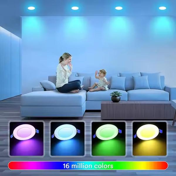 Quality 4 Inch 6 Inch Smart LED Down Light Tuya Airtight LED Downlights Slim Panel LED for sale