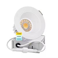 Quality 4 Inch 12W 3CCT Selectable LED Recessed Downlights Anti Glare IP44 For Hotel for sale