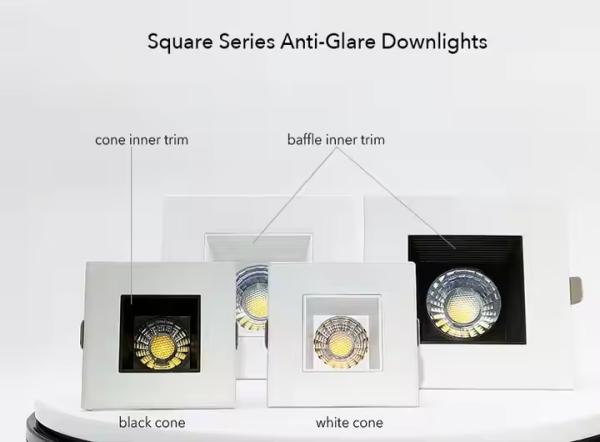 Quality Ultra Thin 4 Inch LED Recessed Lighting Canless IC Rated LED Downlights Square for sale