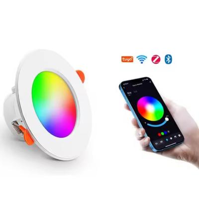 China Bluetooth Smart LED Downlight With Remote Control , RGBCW LED Downlight Dimmable AC85-277V for sale