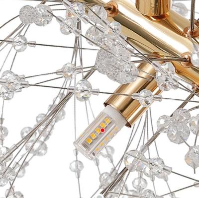 China Luxury Crystal Ceiling Lights 3000K-6000K Decorative Hanging Lamp For Living Room Restaurant for sale