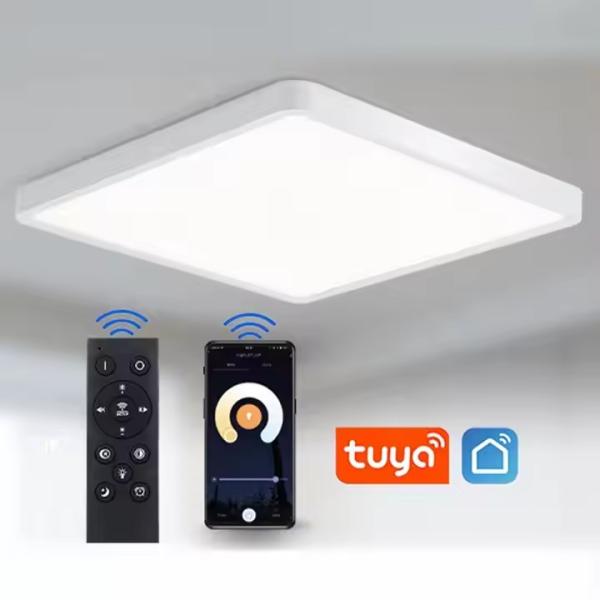 Quality Remote Control CCT LED Ceiling Light Square Smart LED Panel Lamp For Living Room for sale