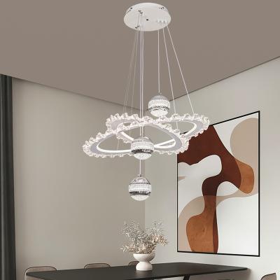 Cina Art Classic Hanging Dining Room Acrylic Chandelier Design Bella camera da letto LED Pendant Light in vendita