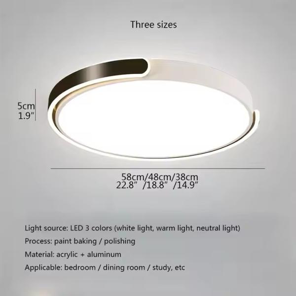 Quality Modern Circular LED Ceiling Light Surface Mounted For Office Kitchen Bedroom for sale