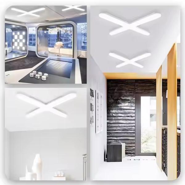 Quality 55W LED Cross Light 3000K 4000K 6500K Switch Control Hotel Ceiling Lamp 220V AC for sale