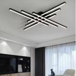 Quality Modern Dimmable Linear LED Ceiling Light Living Room Indoor Hotel Commercial for sale