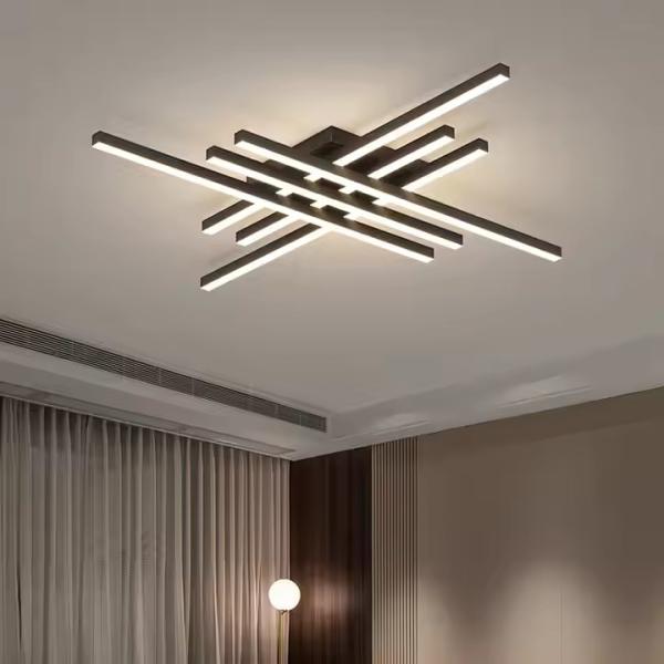 Quality Modern Dimmable Linear LED Ceiling Light Living Room Indoor Hotel Commercial for sale