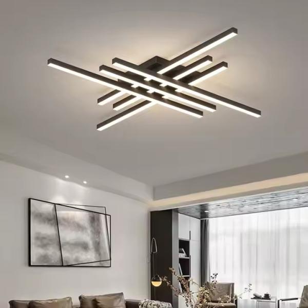Quality Modern Dimmable Linear LED Ceiling Light Living Room Indoor Hotel Commercial for sale