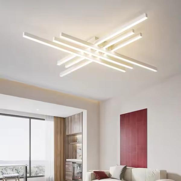 Quality Modern Dimmable Linear LED Ceiling Light Living Room Indoor Hotel Commercial for sale