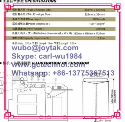 China Jiangsu manufacturer envelope making machine YX350 with more thicker steel plate body max size 350mm x 500mm 6000pcs/hr for sale