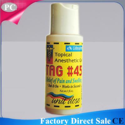 China Yellow TAG#45 During Tattoo Anaesthetic Numb Midway Gel For Permanent Makeup for sale