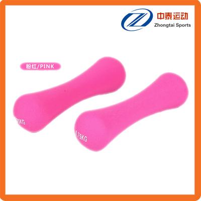 China Small pink neoprene coated dumbbells for home gym equipments for sale