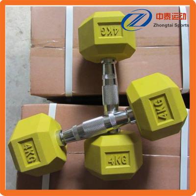 China Colorful crossfit equipment rubber dumbells weight set for sale for sale