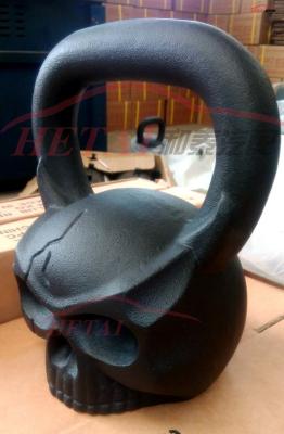 China OEM powder coated Sculpted ape Head kettlebell with different weight for sale