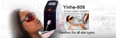 Cina Il nero e macchina di depilazione del laser a diodi del diodo laser 808nm del platino in vendita