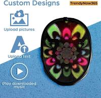 China Programmable Smart LED Face Mask With 2000 MAh Battery App Control for sale