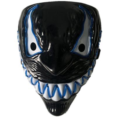 Cina Il veleno Halloween spaventoso accende la maschera con il EL al neon fissa i 3 modi di illuminazione in vendita