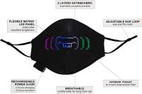 China Rave LED Light Up Face Mask for sale