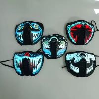 China Audio Control Voice LED Face Mask  Equalizer Light Down And Up Flashing for sale