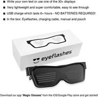 China Flashing Messages Animations Programmable LED Glasses Customized for sale
