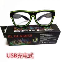 China Wireless Luminous LED Glasses USB Charge 10 Difference Colors for sale