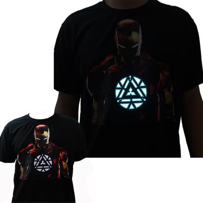 China EL Light Emitting LED Lighting T Shirt Soft Luminous Clothes for sale