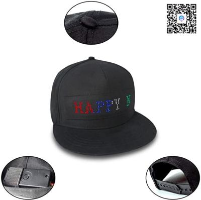 Cina Pubblicazione del cappello dell'esposizione di LED con il nero ricaricabile di controllo del App di Bluetooth in vendita