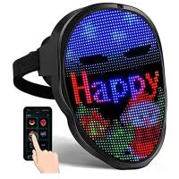 China Programmable App Led Halloween Mask Bluetooth Diy Text Image for sale