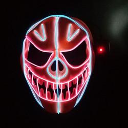 Cina Halloween Pumpkin Flexible EL Wire Face Mask Glowing LED Neon Holiday Lighting Mask in vendita