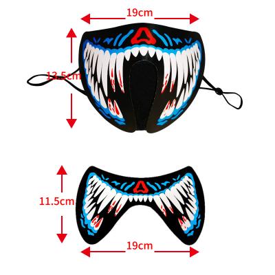 China Navulbare de Stem LEIDEN van USB Gezichtsmasker 4 Opvlammende Wijzen voor Partij Halloween Te koop