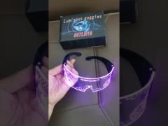 Επανακαταλογηστέο πλαίσιο γυαλιών USB γείσων των φωτεινών οδηγήσεων πτυσσόμενο για το κόμμα Rave