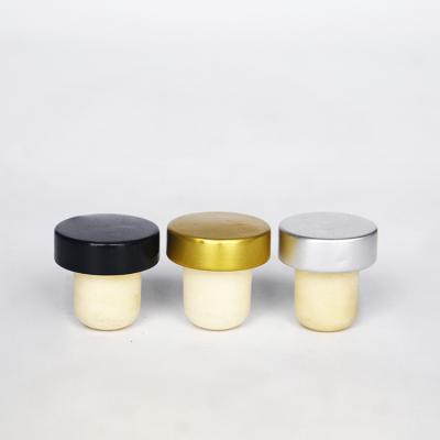 China Aluminium cap synthetic cork wine bottle stopper for sale